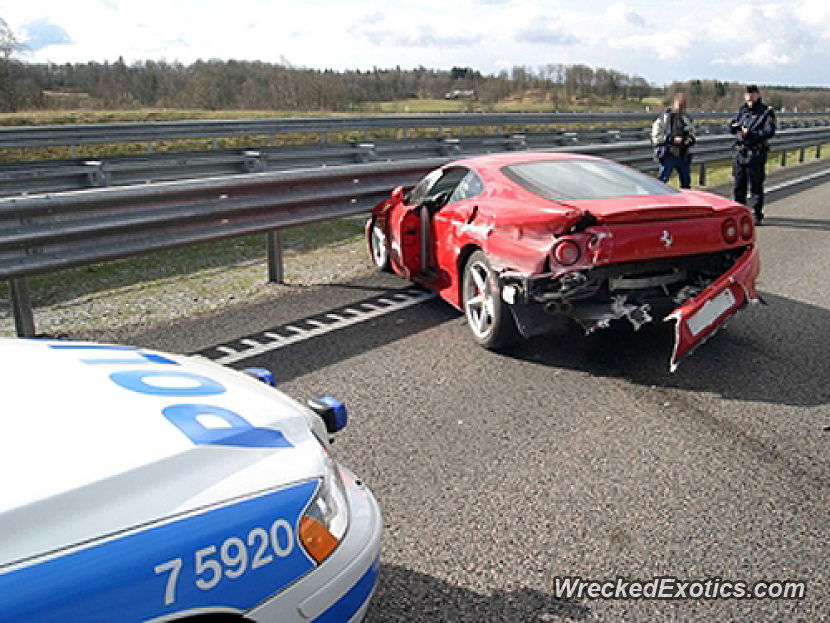 This Ferrari Crashed After Racing Another Ferrari on The Swedish ...