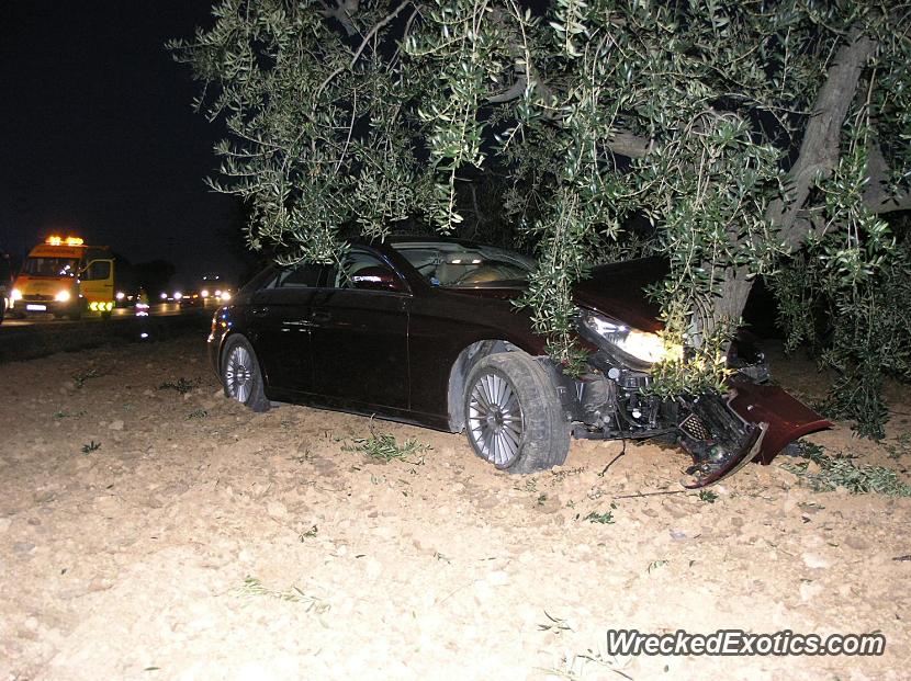 Driver Fell Asleep, Left The Road And Crashed Into an Olive Tree. No ...