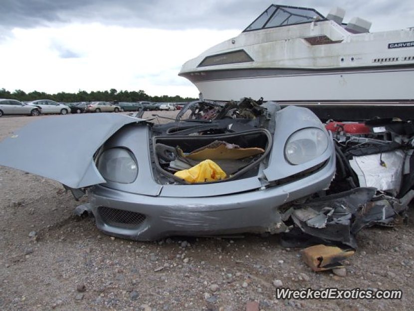 One of The Worst Ferrari Wrecks We've Ever Seen. Crashed Into a Pole at ...
