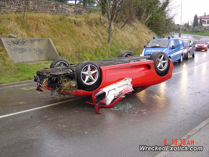 Ferrari 360 Modena Wrecked in Portorose, Slovenia