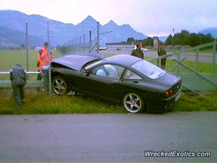 2003 Ferrari 550 Wrecked in Switzerland