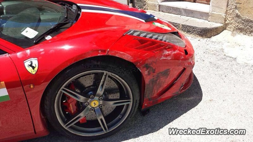Rare Ferrari 458 Speciale Wrecked in Italy