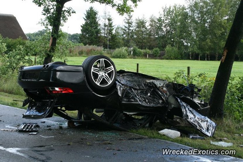 Totaled Flipped Car Flipped Over