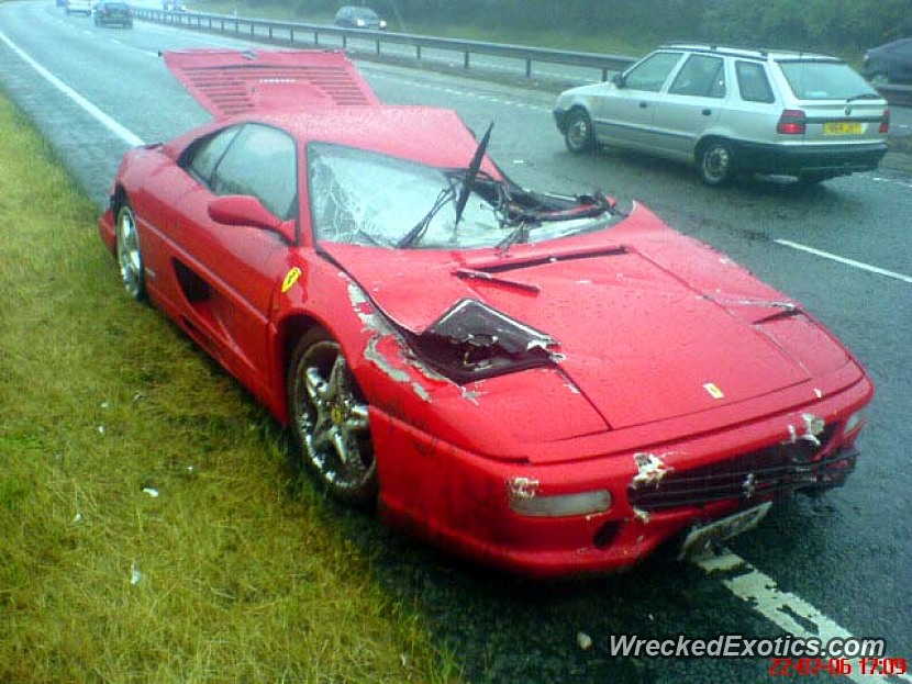 Hit Some Standing Water And Aquaplaned Into The Barrier. Thankfully The ...