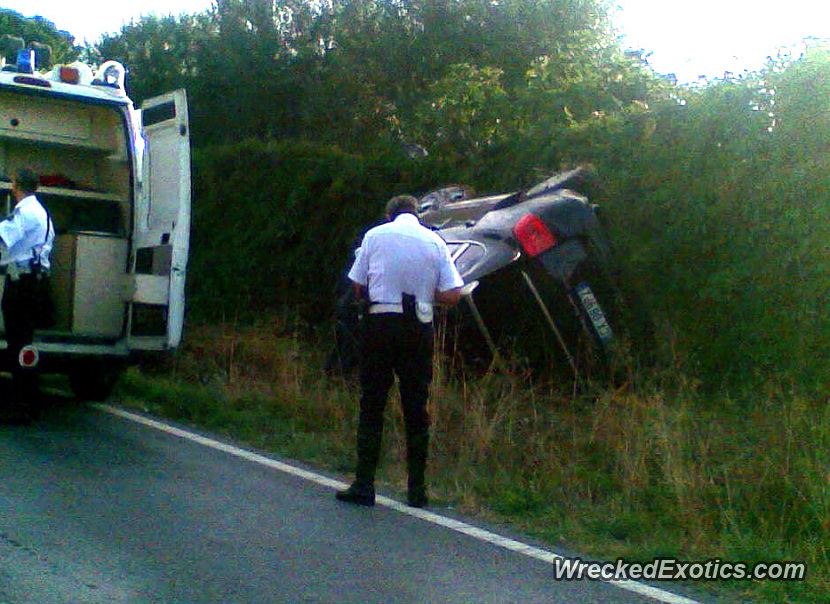Crashed Into an Incoming Opel Vectra, Causing The Cayenne to Flip Over ...