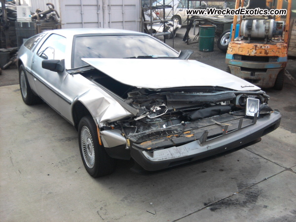 1982 DeLorean DMC-12 wrecked, Garden Grove, CA